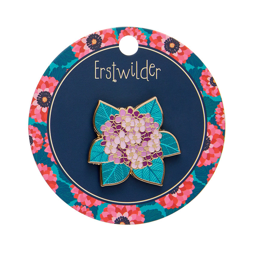 Heavenly Hydrangeas Enamel Pin – QAGOMA Store