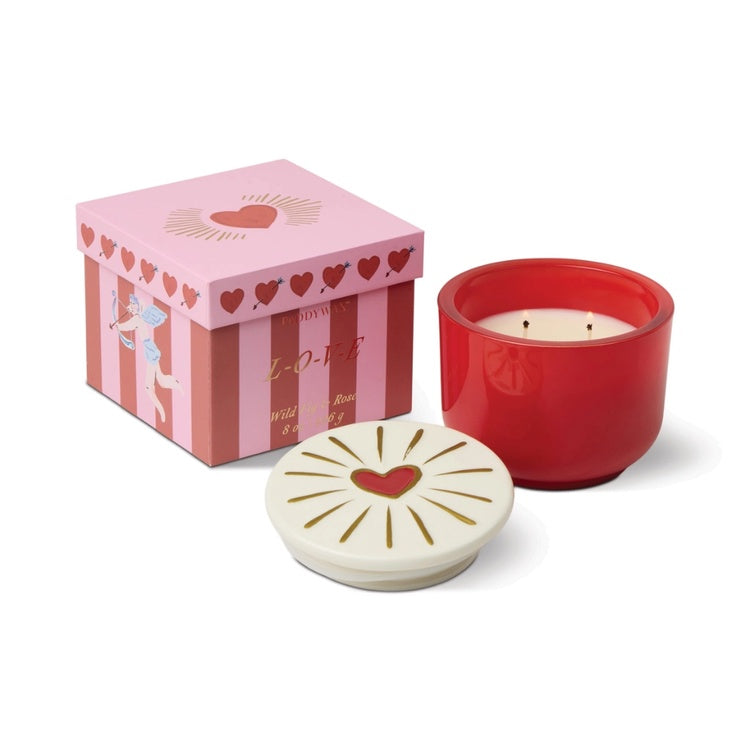Charmed 8oz Candle with Lid - Heart in Wild Fig & Rose – QAGOMA Store
