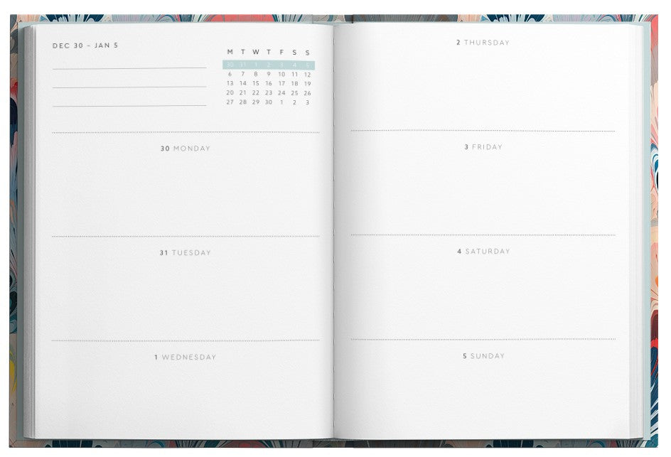 V&A A6 2026 Diary - Neon Floral Peacock – QAGOMA Store